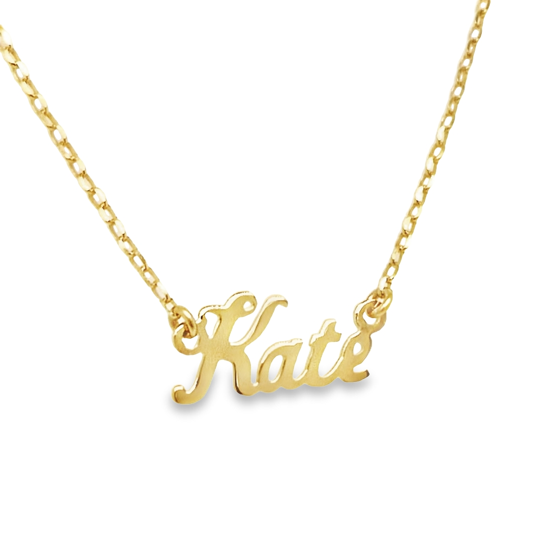 9ct Gold Name Chain- Smaller Font – Diana O'Mahony Jewellers