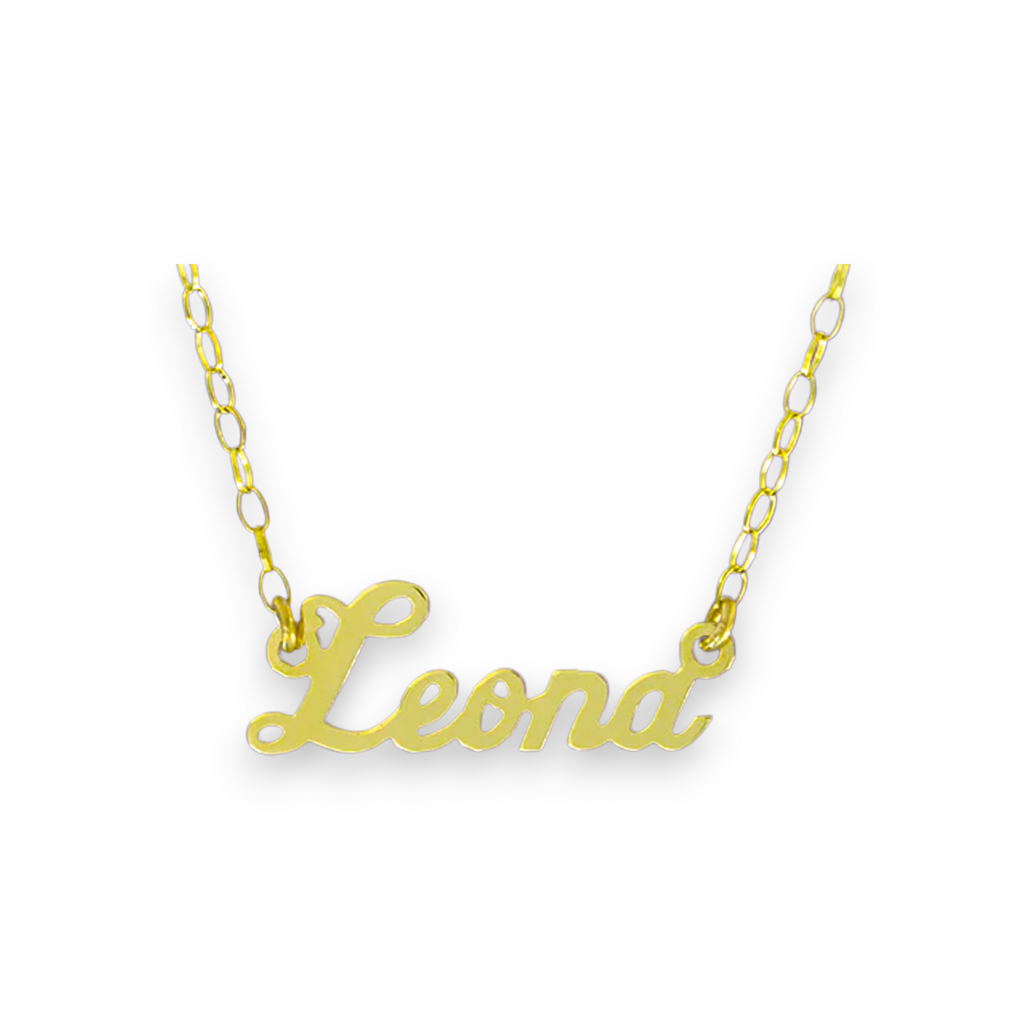 9ct Gold Name Chain- Smaller Font – Diana O'Mahony Jewellers